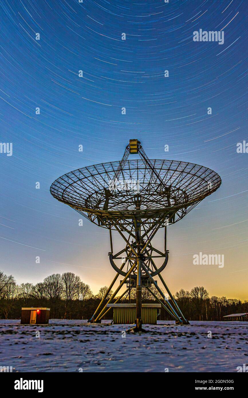 The Netherlands, Hooghalen, Westerbork Synthesis Radio Telescope (WSRT ...