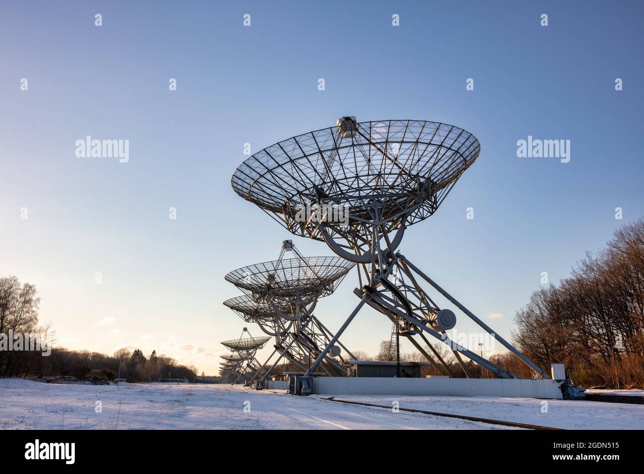 The Netherlands, Hooghalen, Westerbork Synthesis Radio Telescopes (WSRT ...