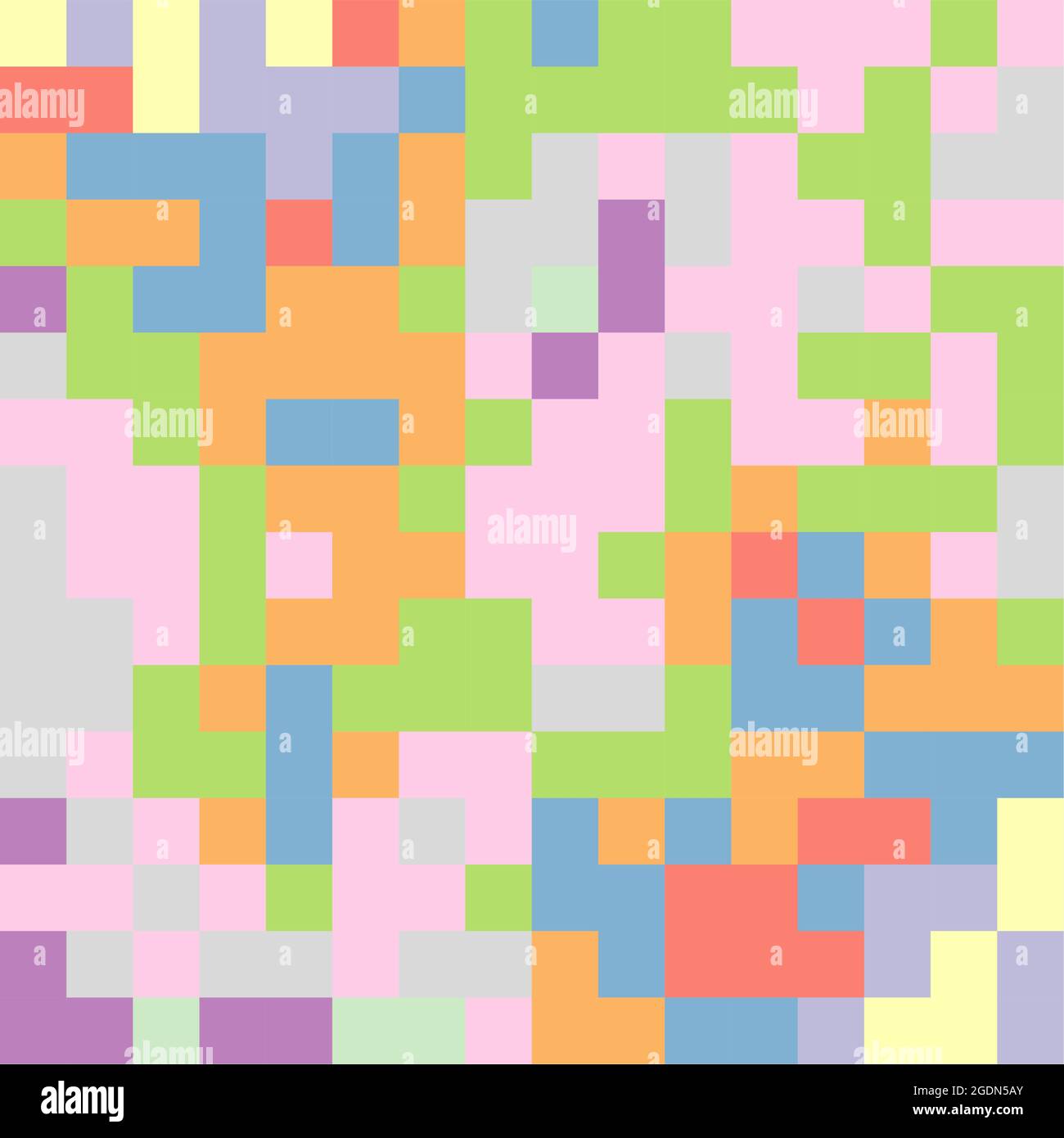 Abstract Geometrical color pixel generative art illustration Stock ...