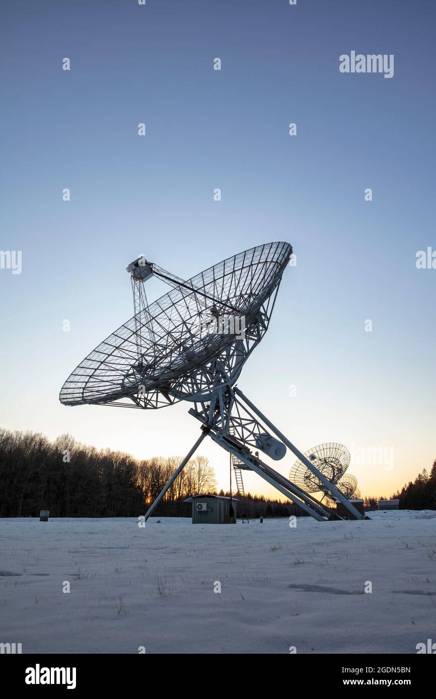 The Netherlands, Hooghalen, Westerbork Synthesis Radio Telescopes (WSRT ...