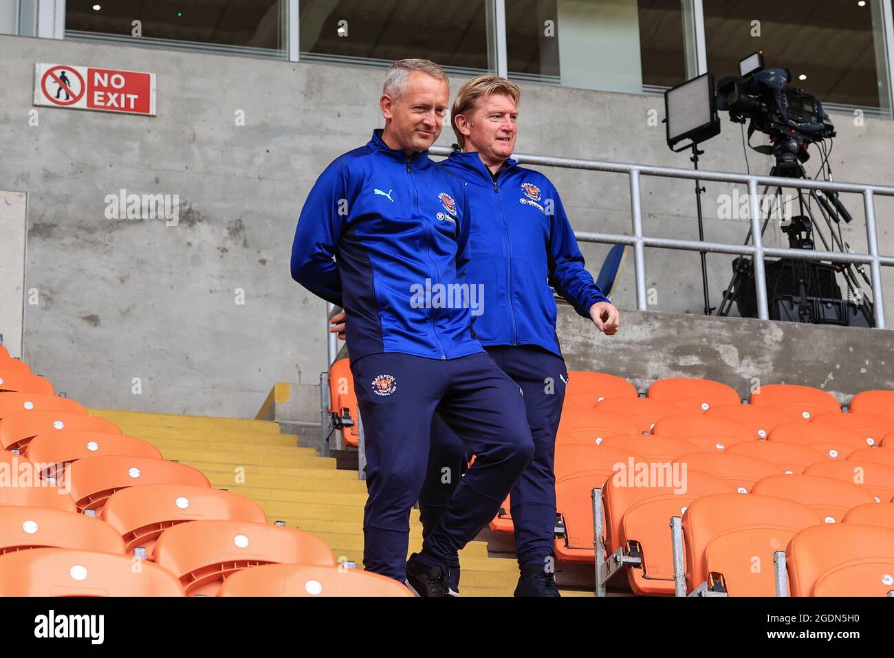 Neil Critchley Head Coach of Blackpool and Stuart McCall Assistant head ...