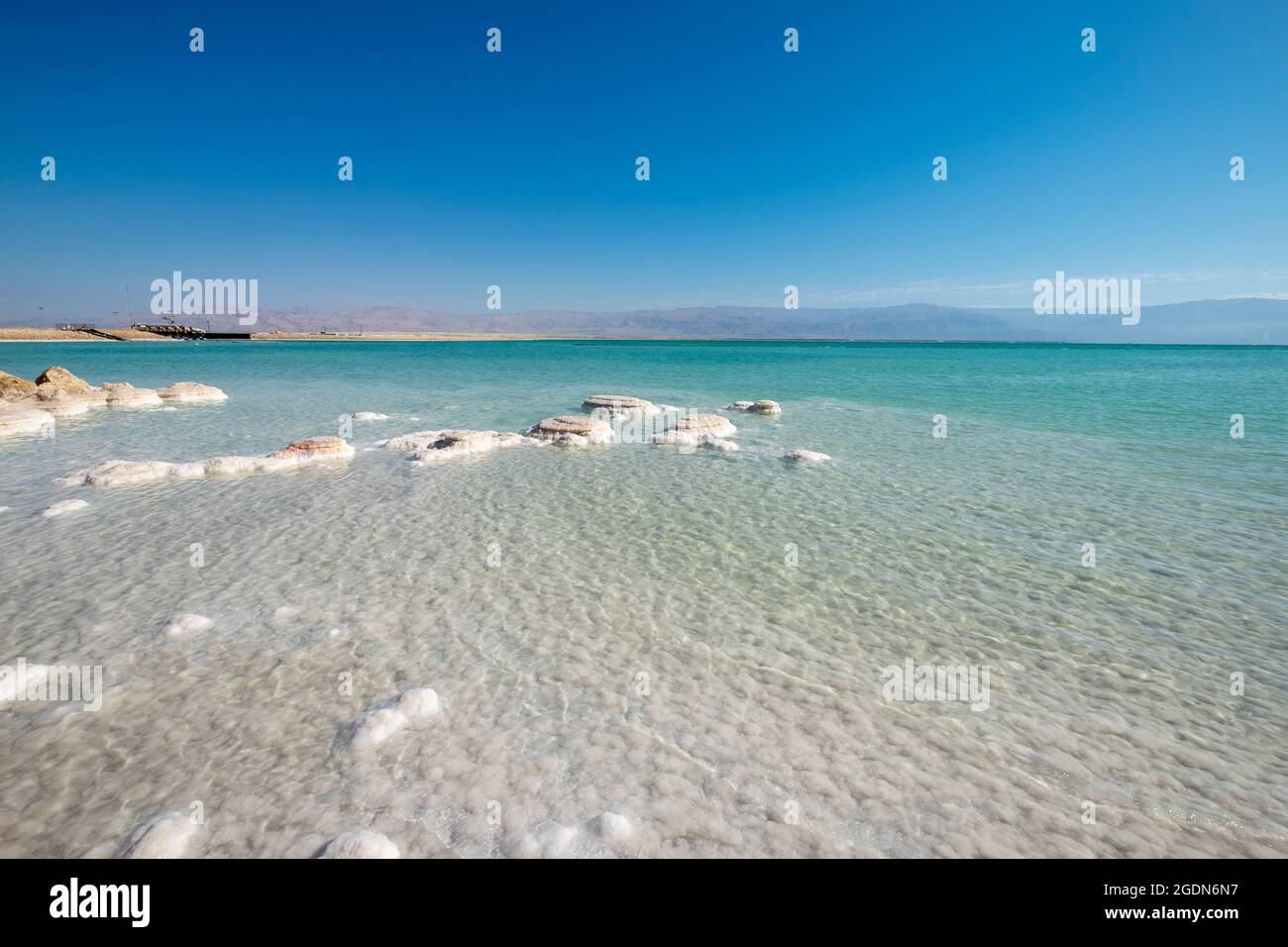 Dead Sea, Israel view east into the drying sea Stock Photo - Alamy