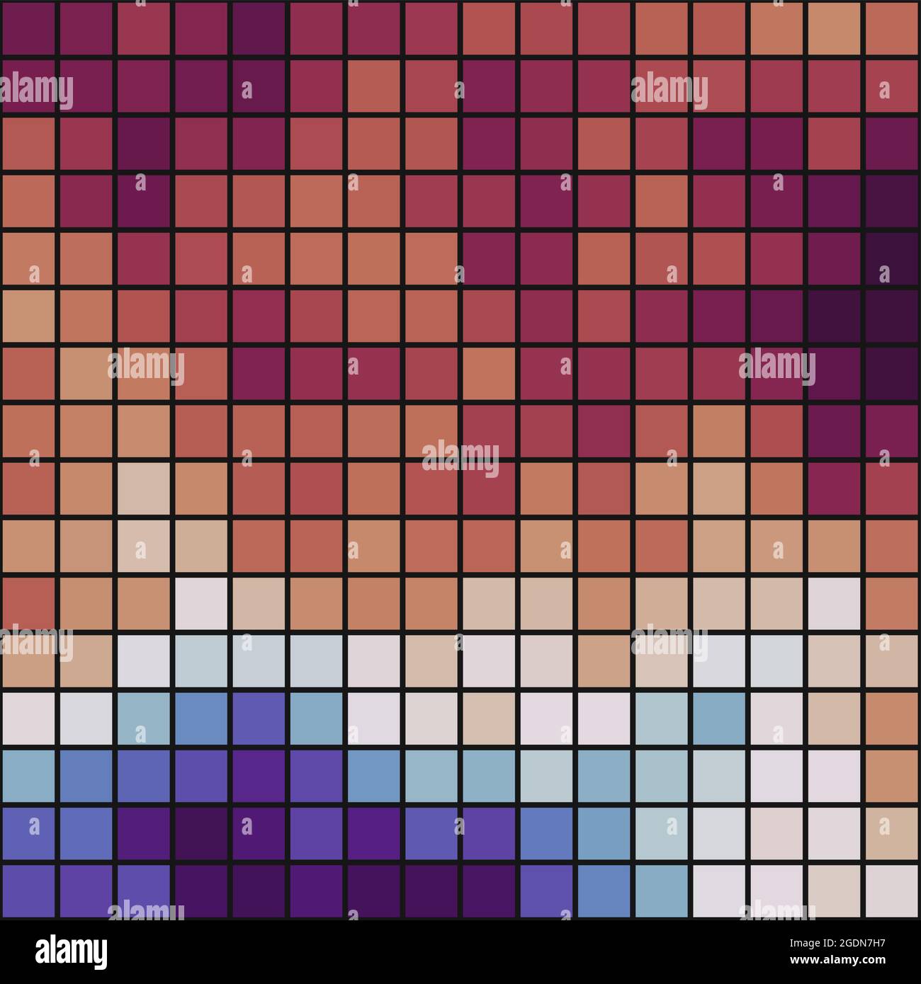 Abstract Geometrical color pixel generative art illustration Stock ...