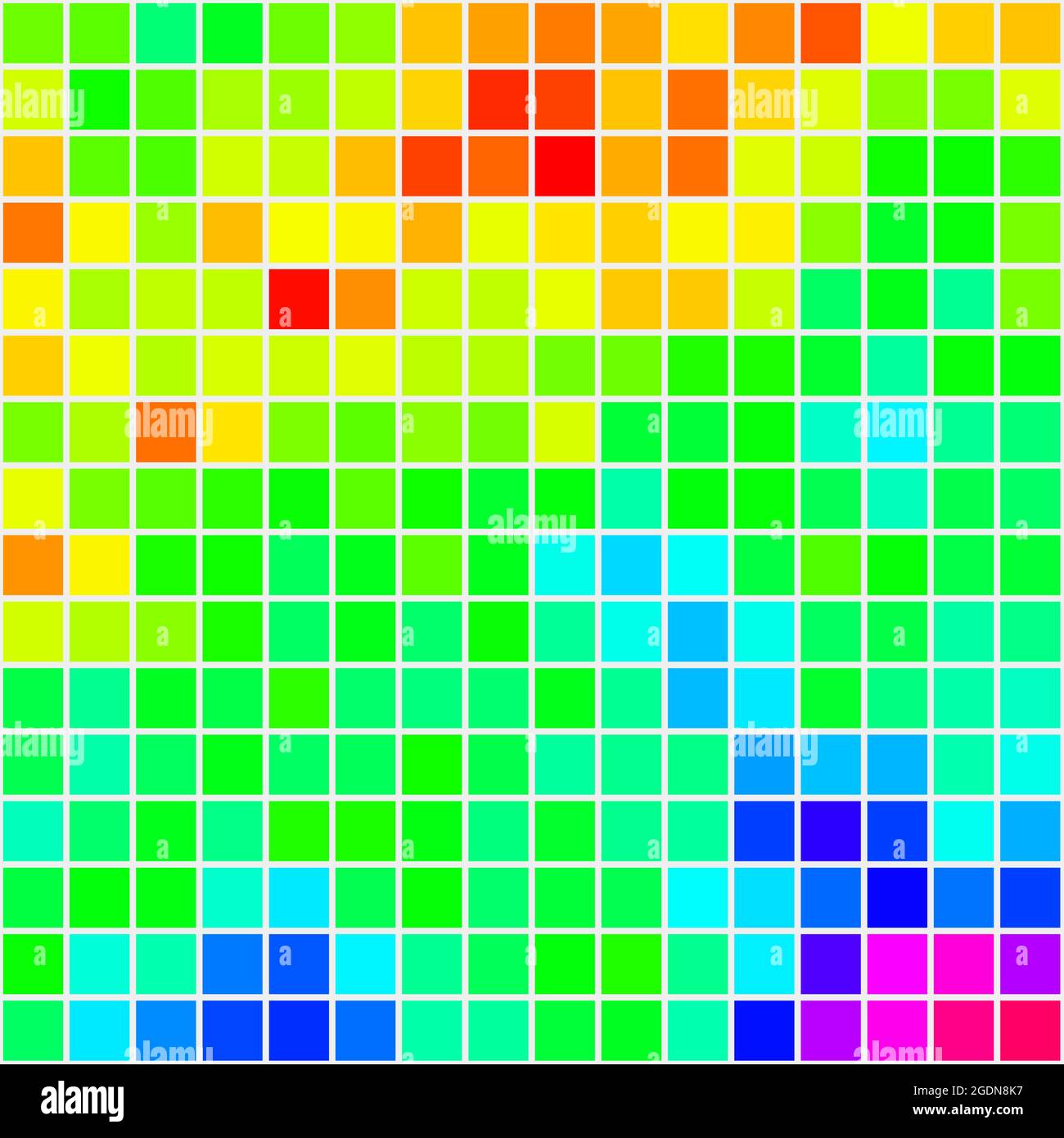 Abstract Geometrical color pixel generative art illustration Stock ...