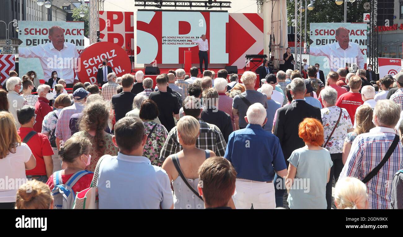 Bochum, Germany. 14th Aug, 2021. firo politics, NRW. Bundestag election ...