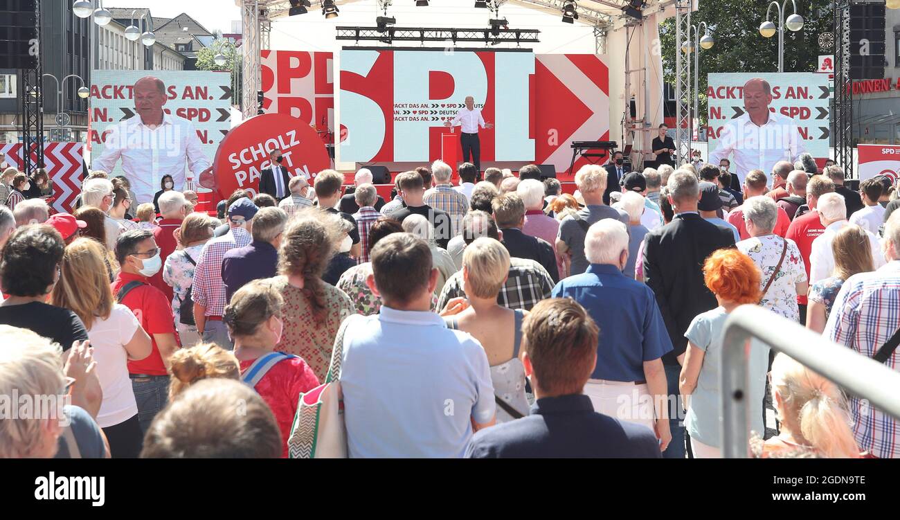 Bochum, Germany. 14th Aug, 2021. firo politics, NRW. Bundestag election ...