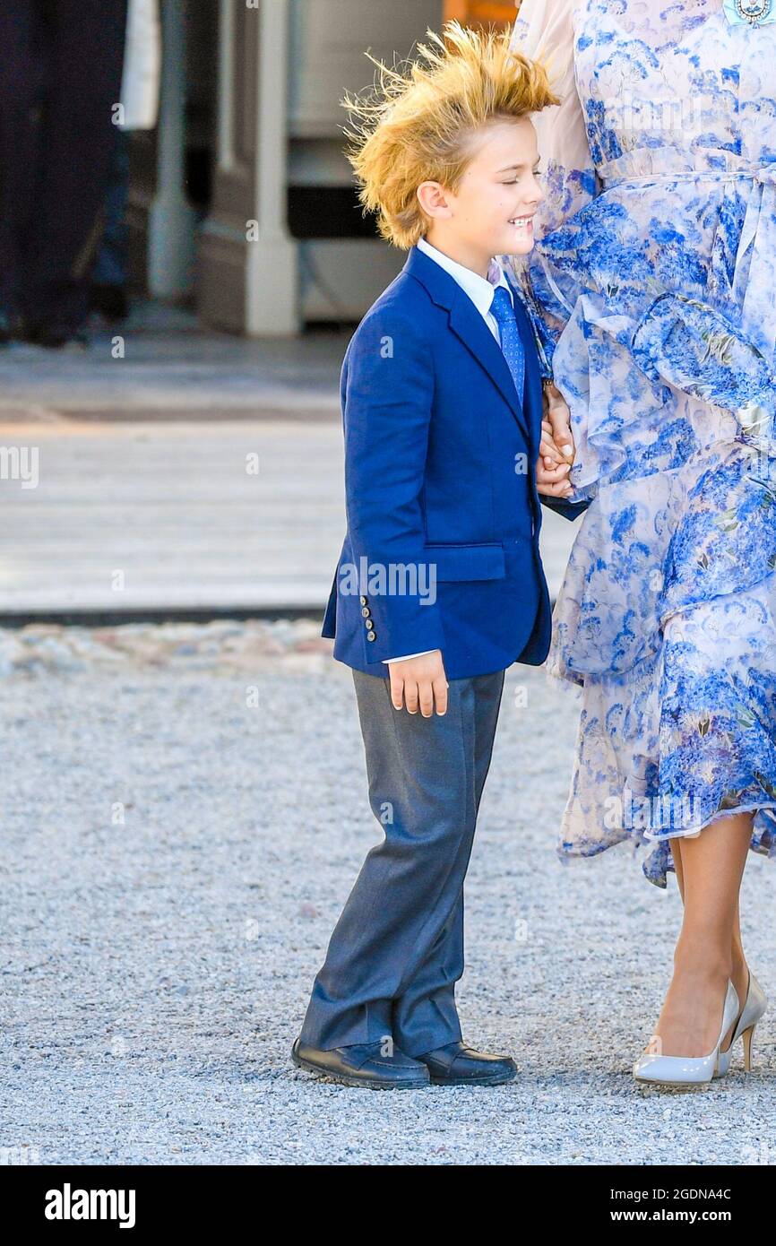 Prince Nicolas of Sweden attending the christening Prince Julian of ...