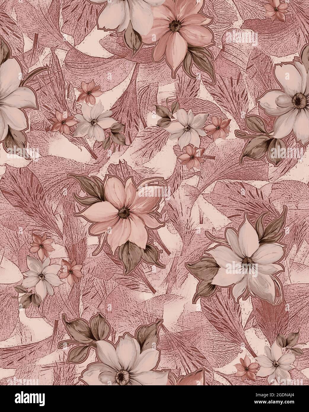 2d texture with colorful flowers on it Stock Photo - Alamy