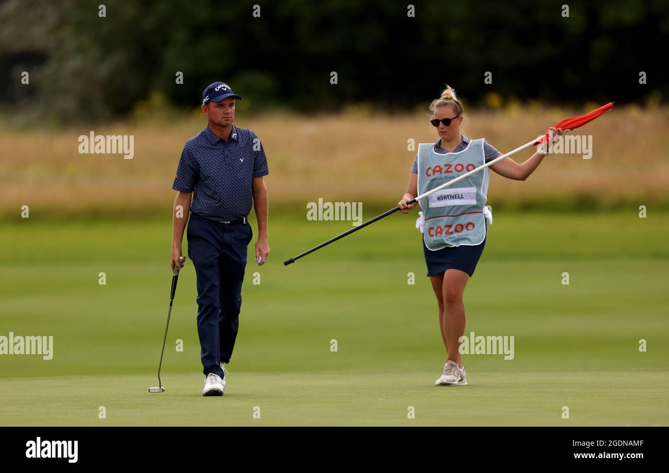 England's Dale Whitnell after putting on the 5th hole during day three ...