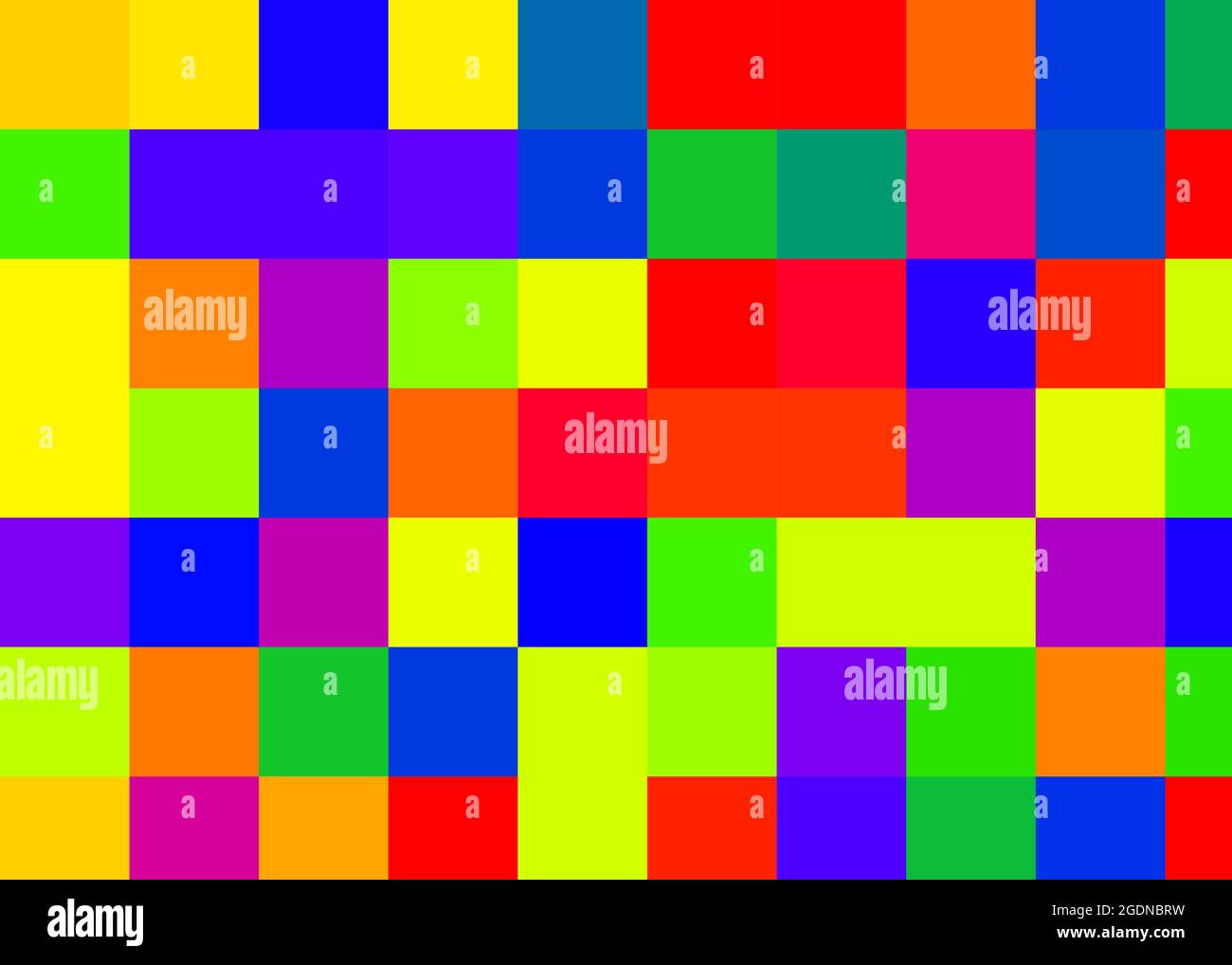 Abstract Geometrical color pixel generative art illustration Stock ...