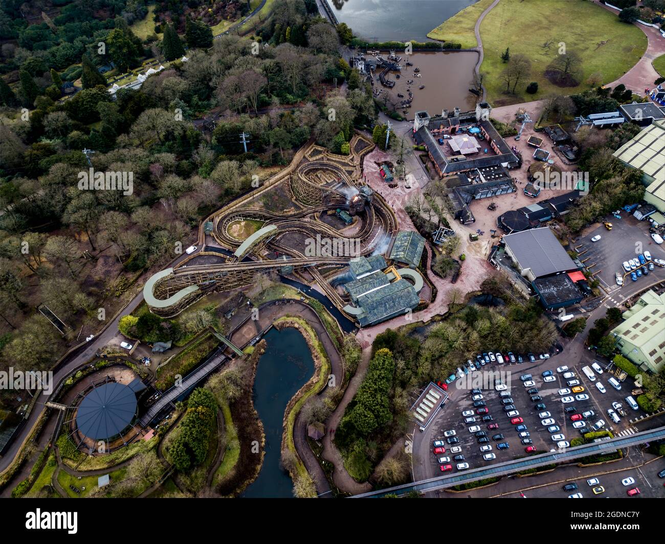 Alton towers aerial hi-res stock photography and images - Alamy