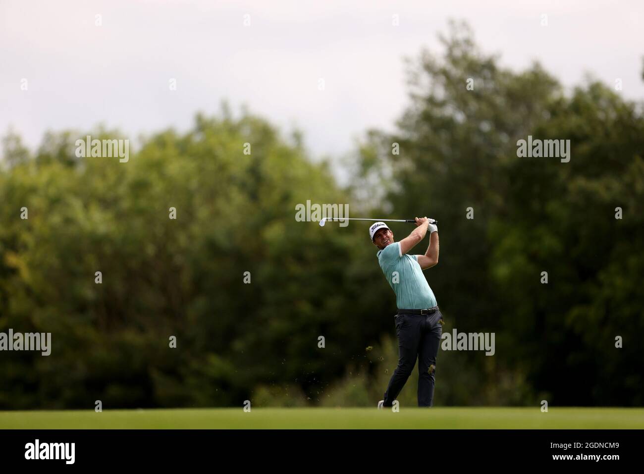 Denmark's Lucas Bjerregaard on the 5th hole during day three of the ...