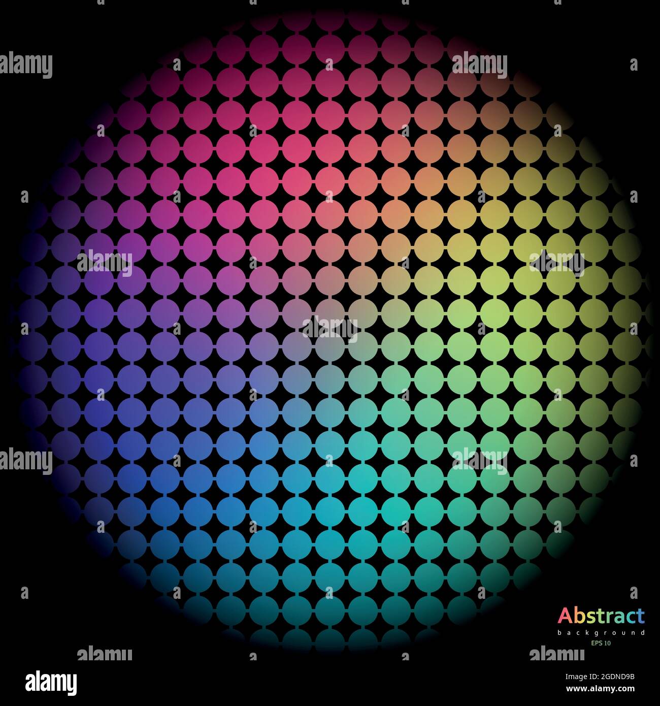 Rainbow background with spectrum cell. Vector illustration on black ...