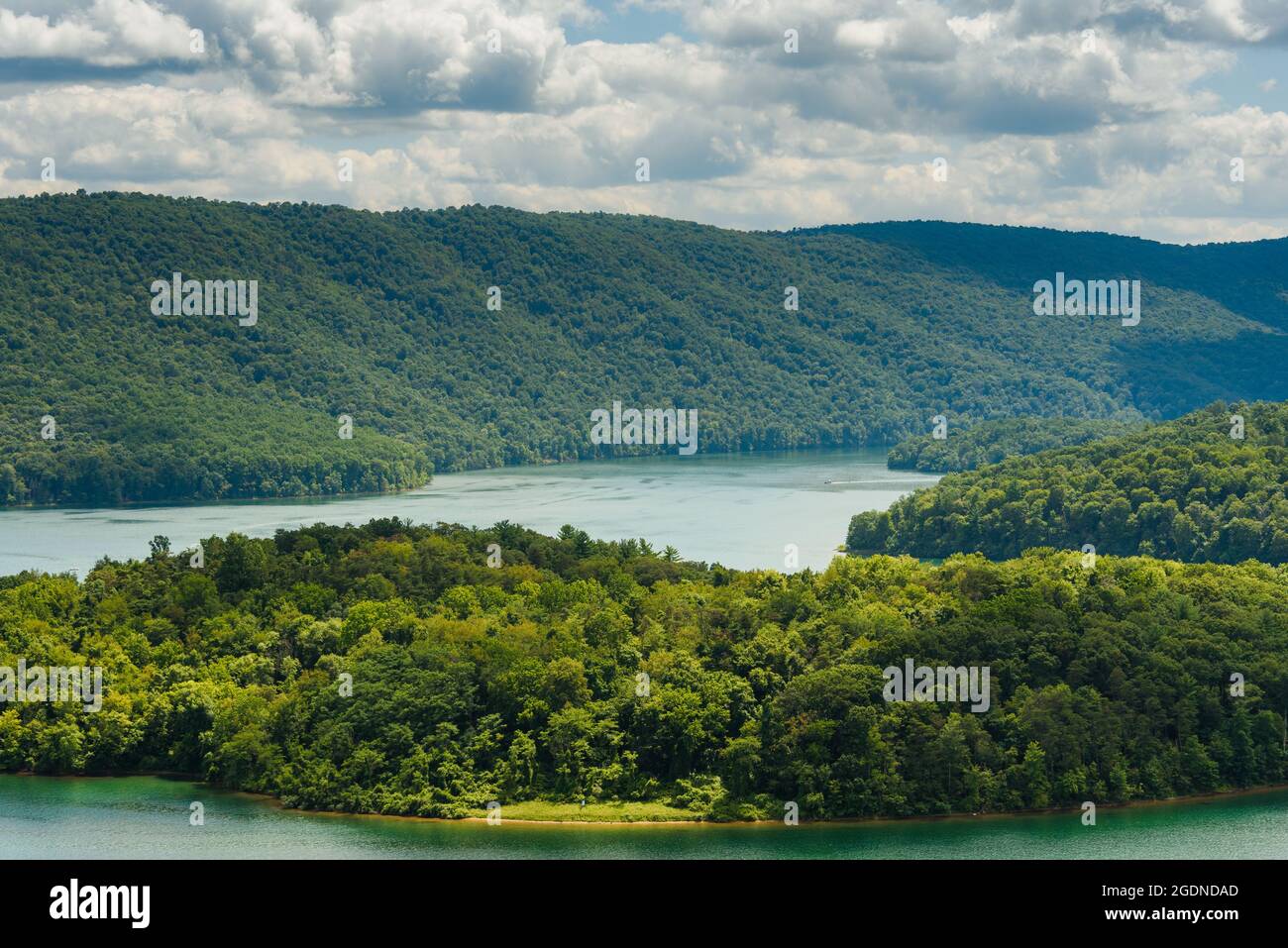 View of Raystown Lake from Hawns Overlook, in Huntington, Pennsylvania ...
