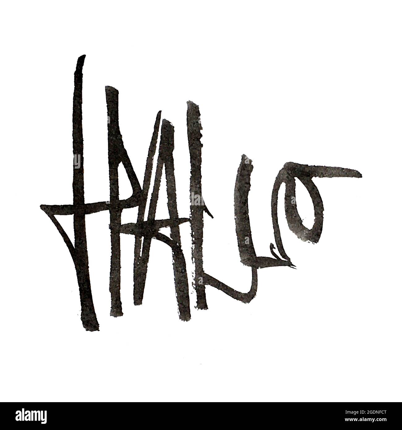 Hello greeting in German language - Hallo. Raster high resolution ...