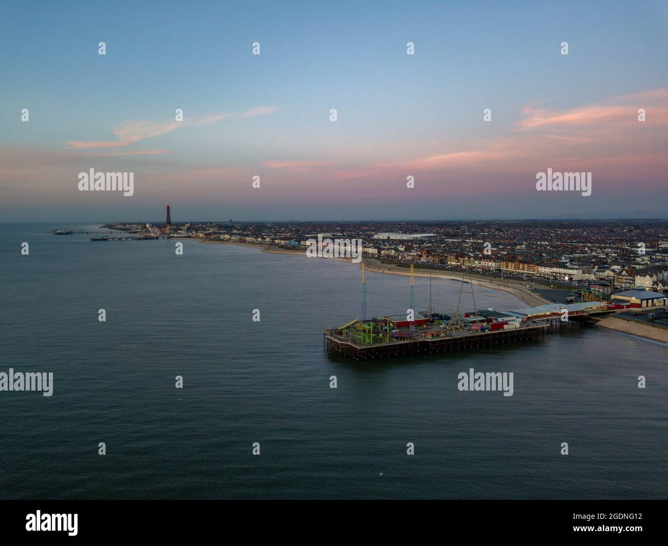 Aerial Drone Views of Blackpool, Pleasure Beach, Pier Golden Mile ...
