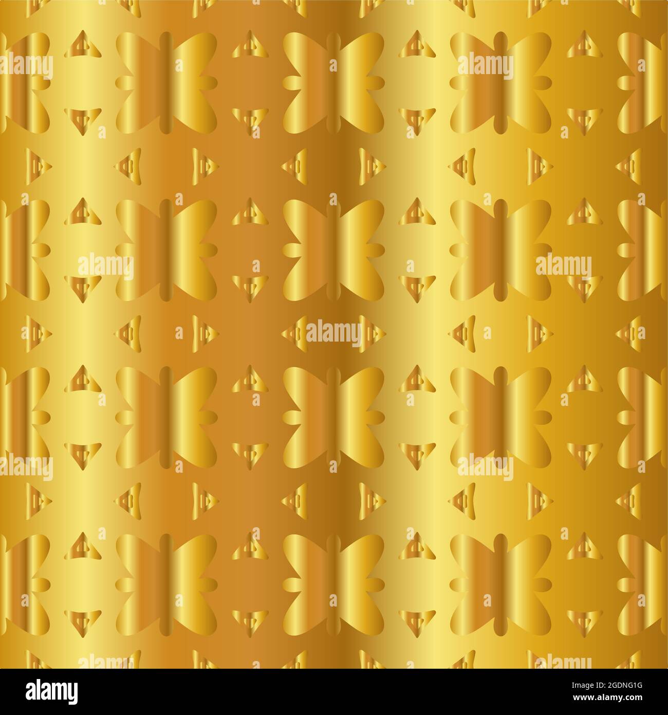 Geometric vector pattern with yellow and white gradient. gold ornament ...