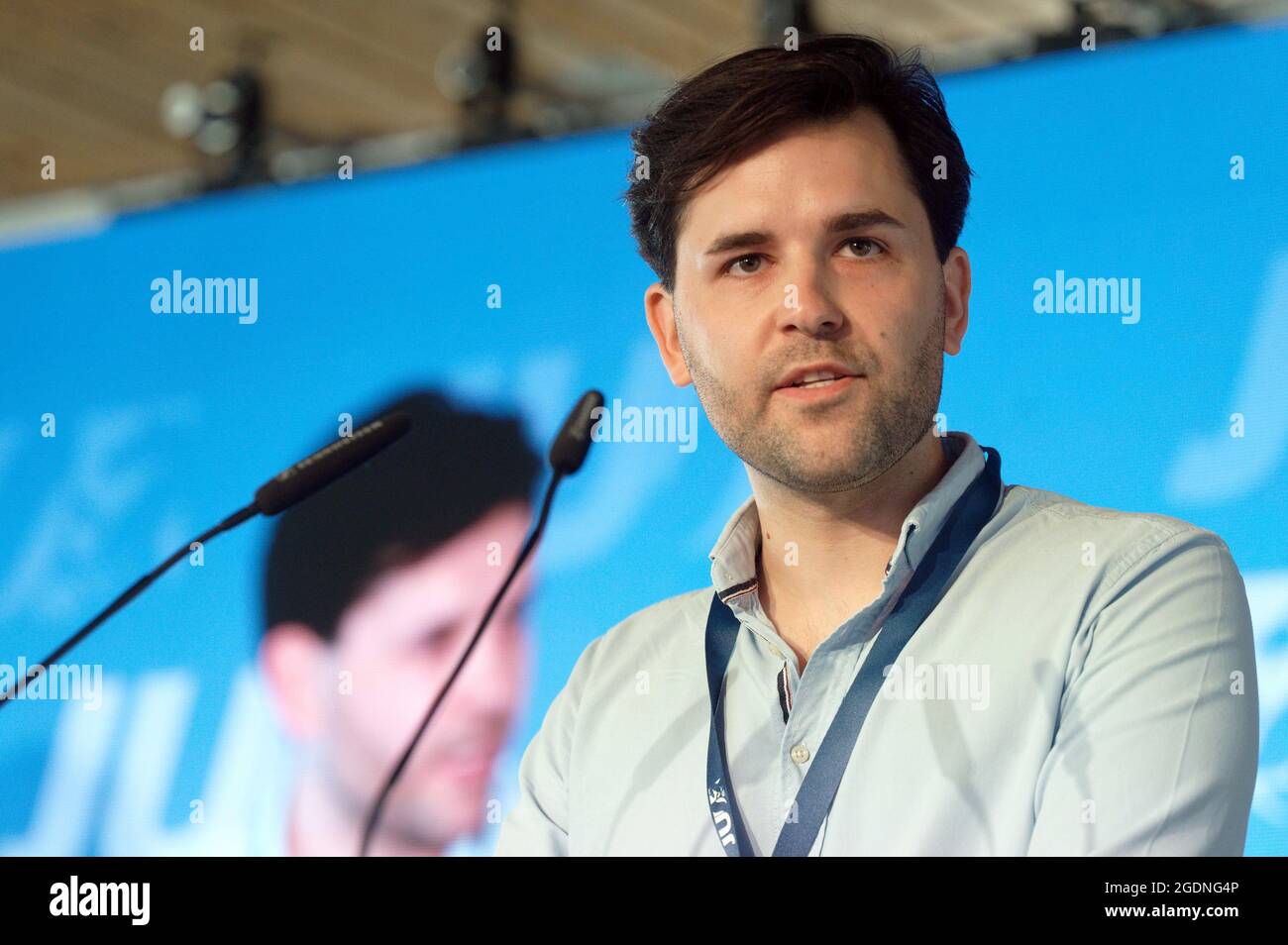 Olpe, Germany. 14th Aug, 2021. Johannes Winkel, regional chairman of ...