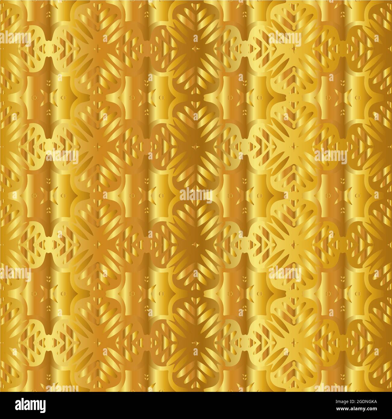 Geometric vector pattern with yellow and white gradient. gold ornament ...