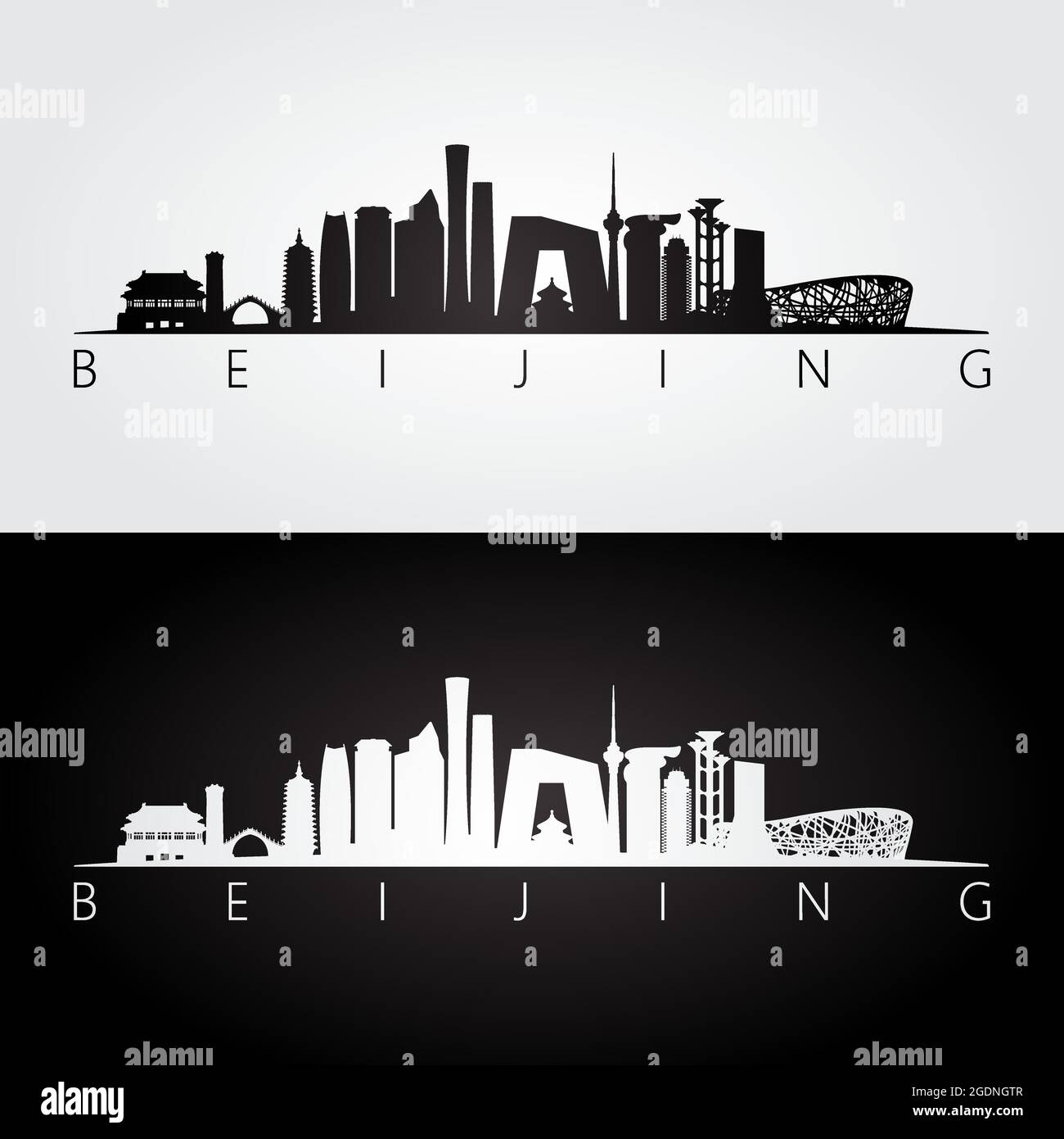 Beijing Skyline Vector