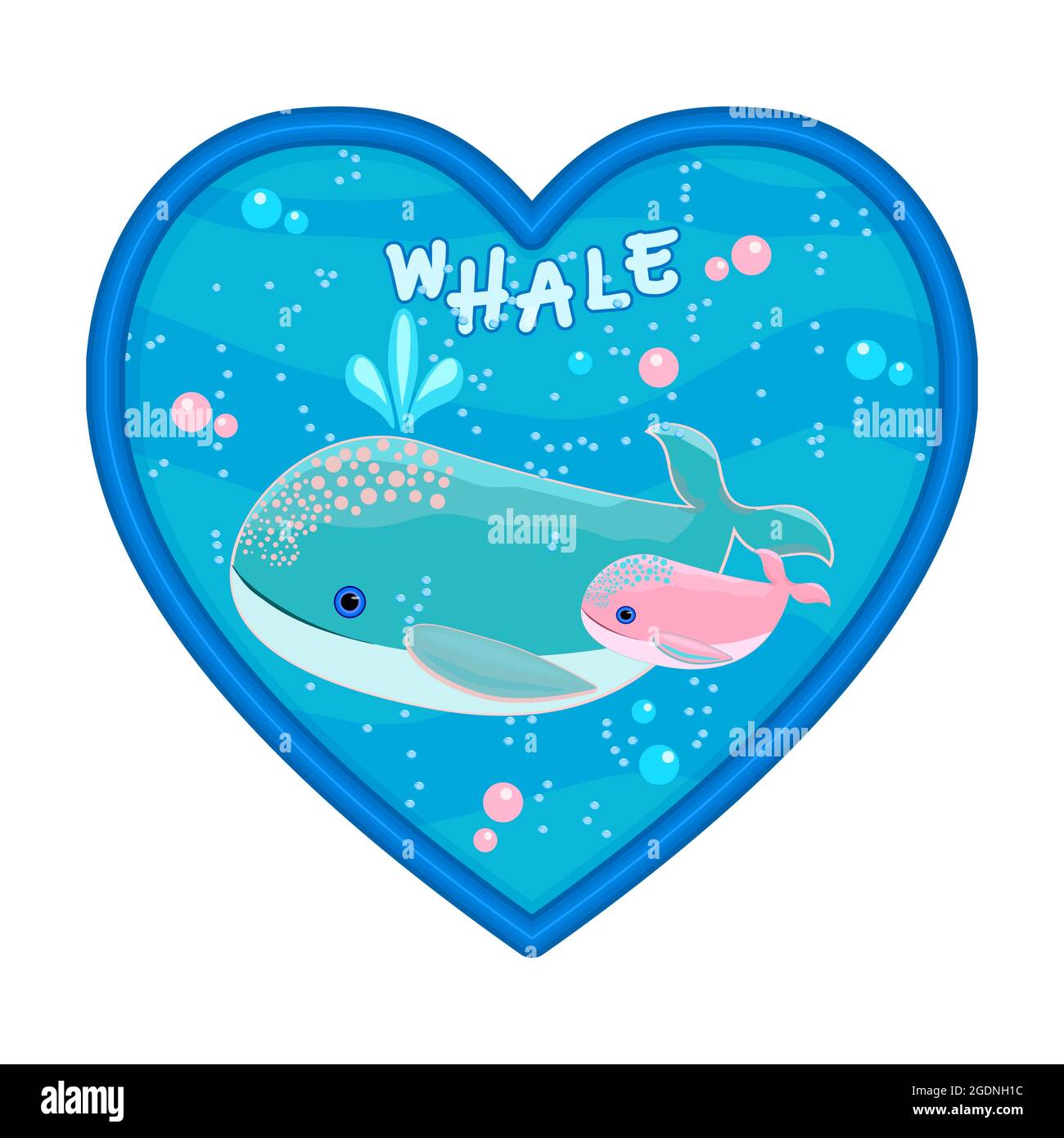 Blue whale heart Cut Out Stock Images & Pictures - Alamy