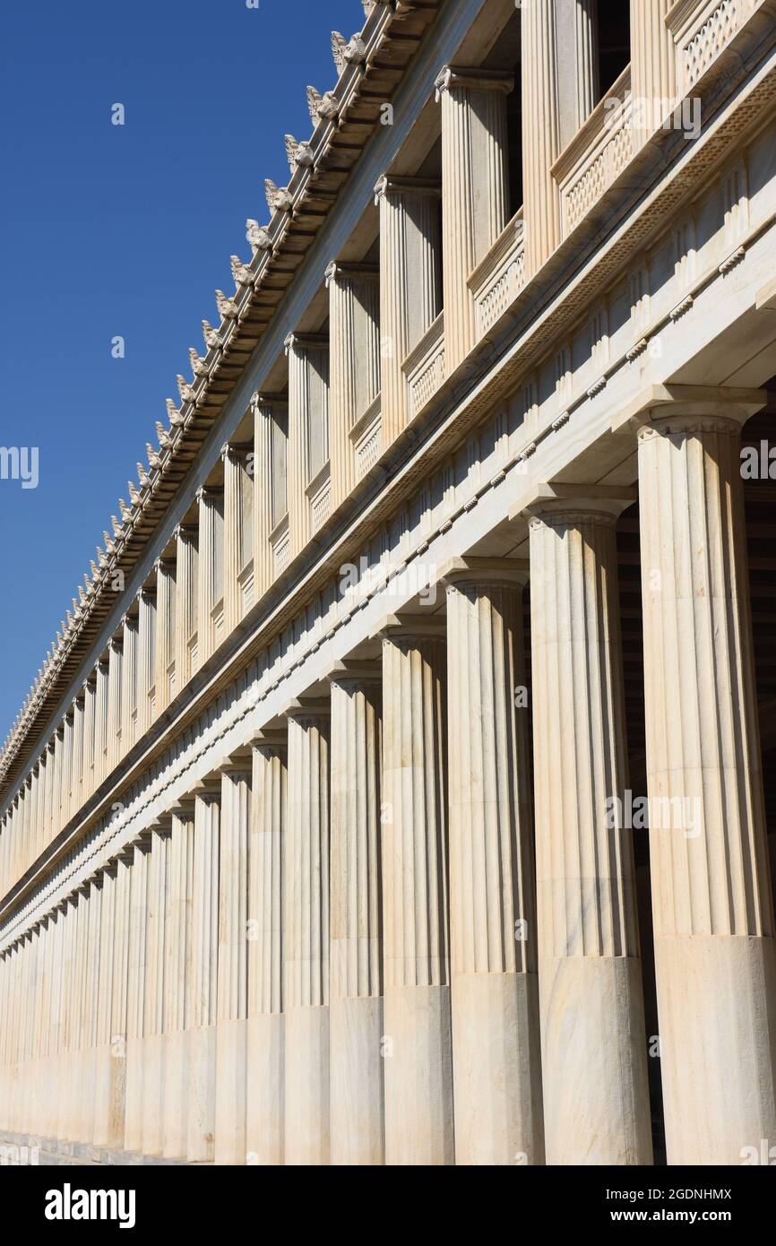 symmetries and geometries and columns at the Agora of Athens in Greece ...