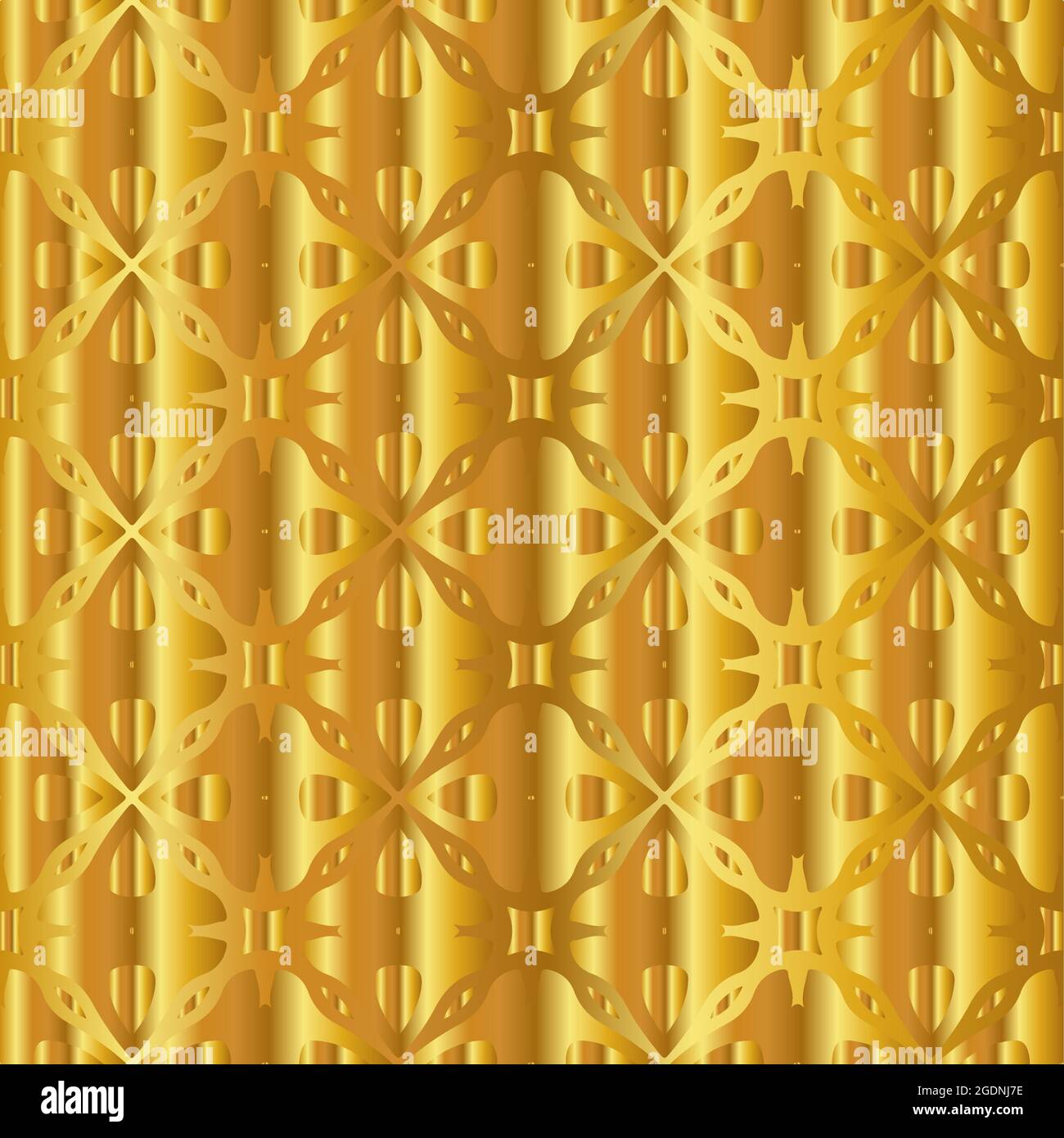 Geometric vector pattern with yellow and white gradient. gold ornament ...