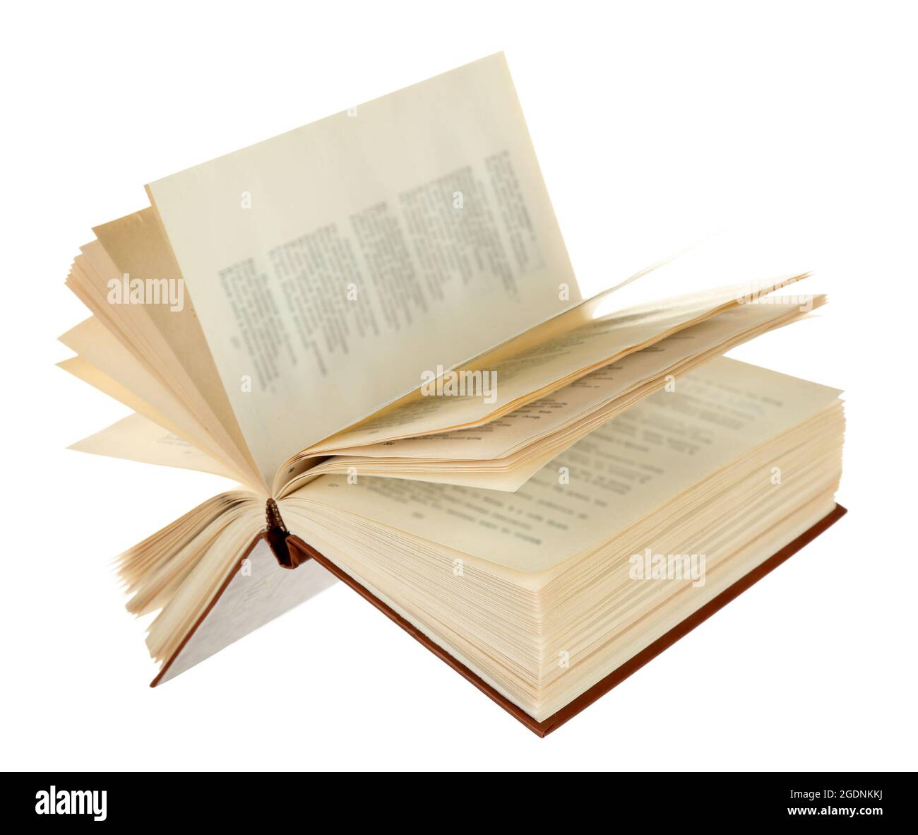 Opened book isolated on white Stock Photo - Alamy