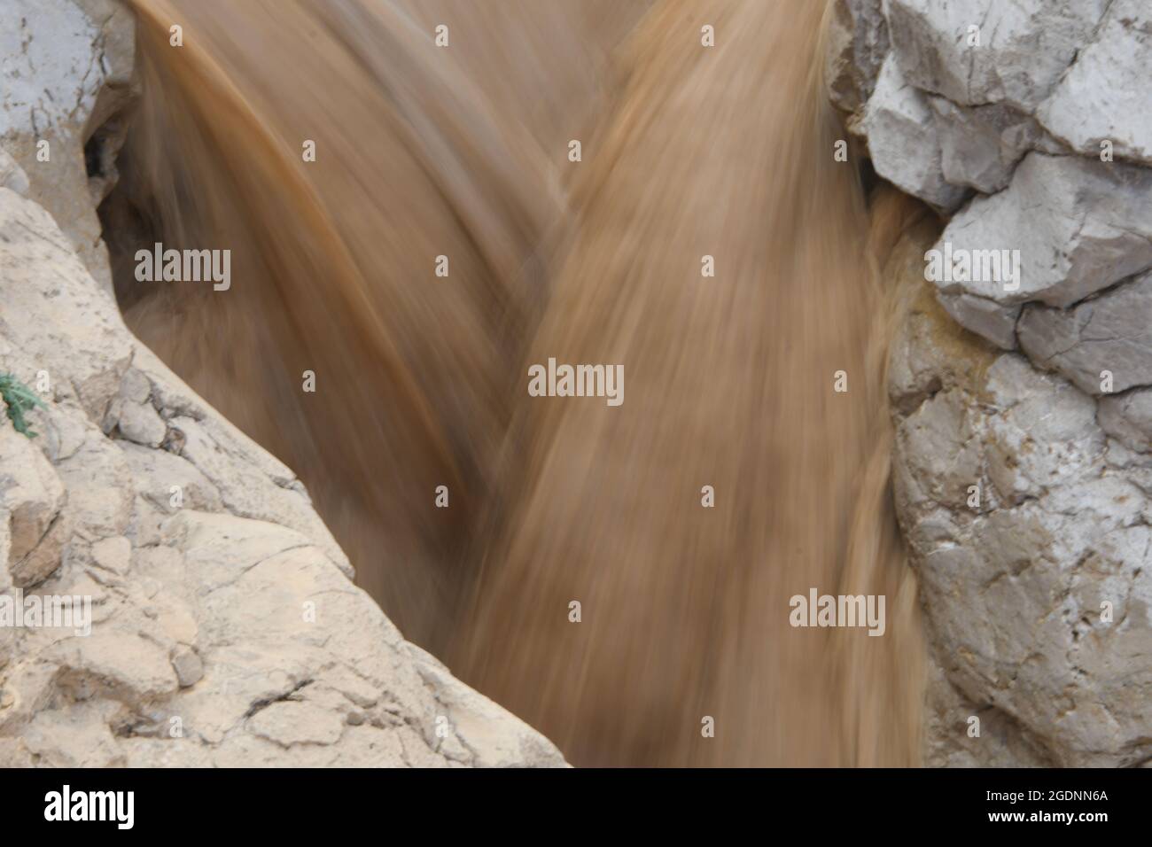 Flash Flood in the Negev Desert, Israel. Photographed in Wadi Tzeelim ...