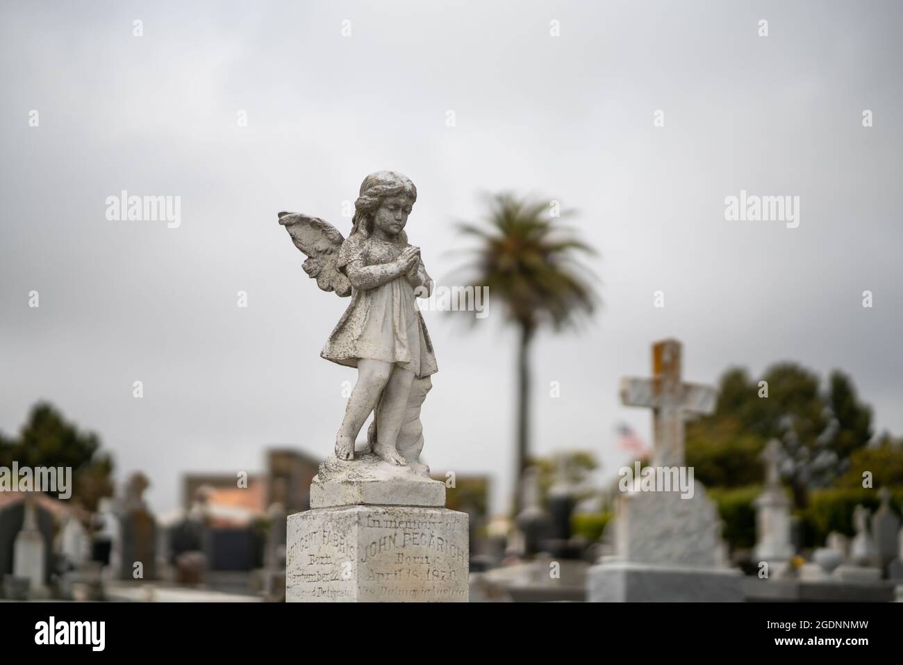 Italian Cemetery, Colma, California Stock Photo - Alamy