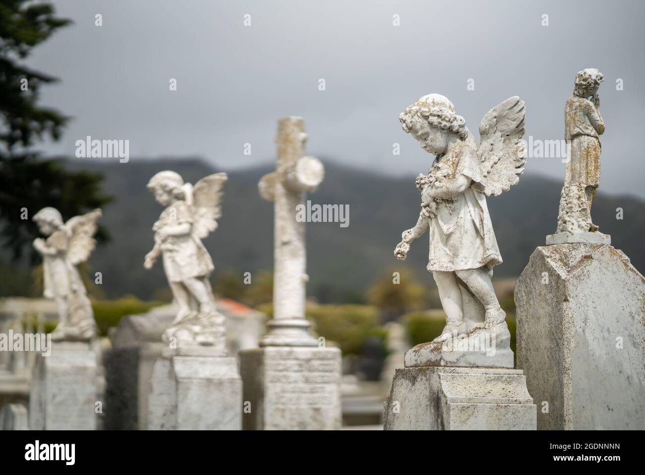Italian Cemetery, Colma, California Stock Photo - Alamy