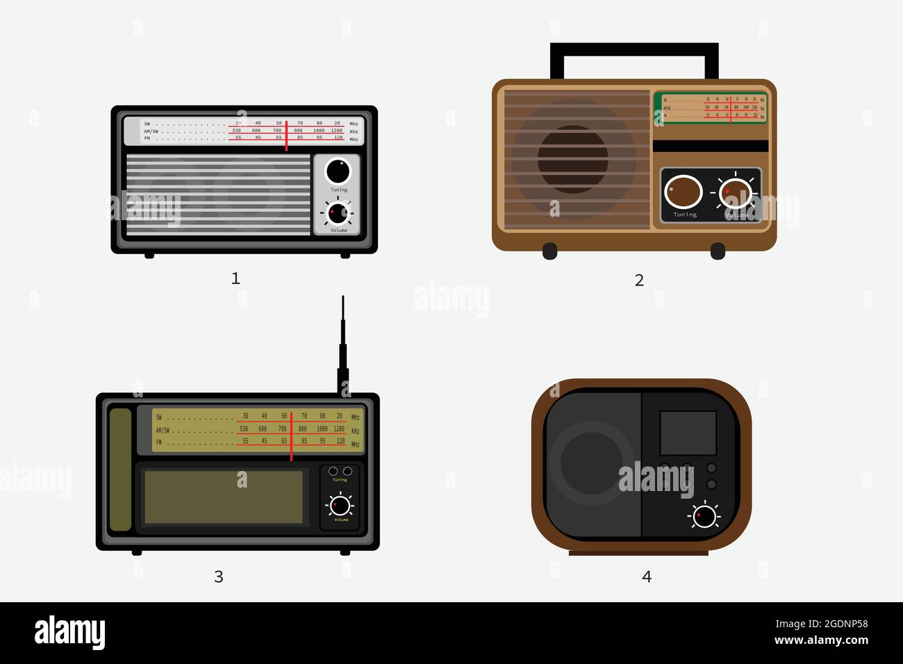 Old Radio vector Stock Vector Image & Art - Alamy
