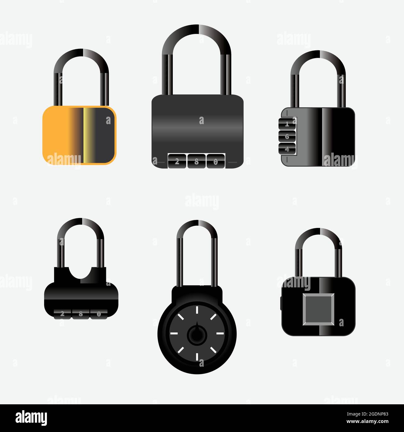 Pad Locks Vector, simple locker, match for your illustration purpose ...