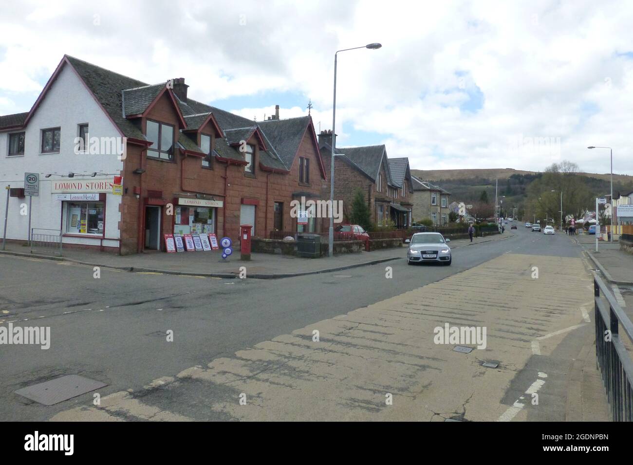 Balloch Glasgow Scotland post box and news agents main street shop ...