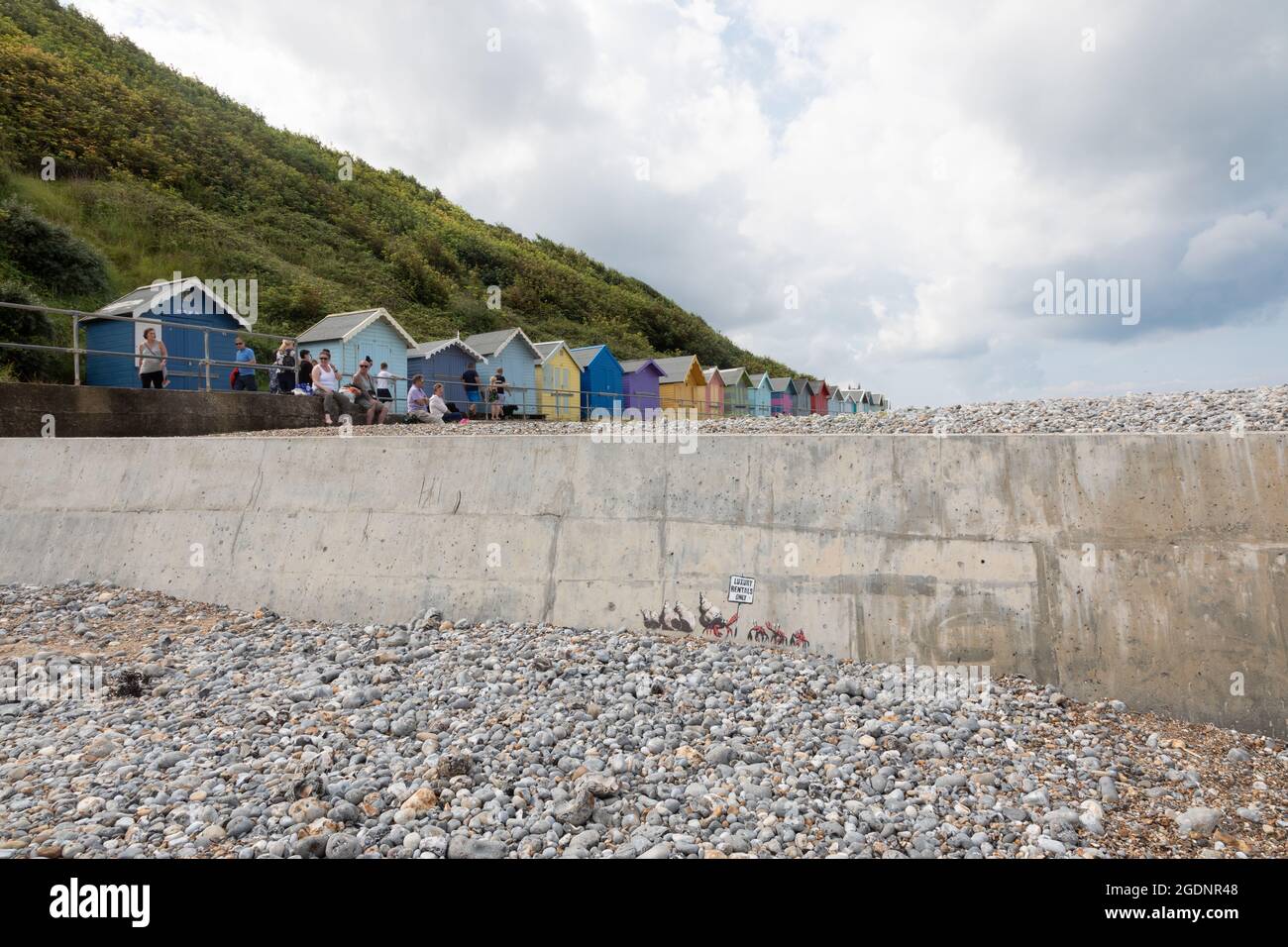 Banksy - Luxury Rentals Only mural in Cromer, Norfolk. Painted as part ...