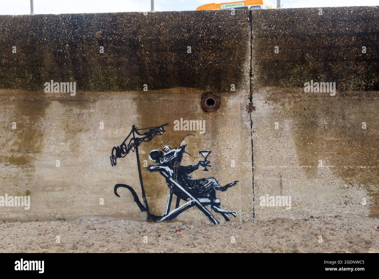 Banksy - relaxing rat mural in Lowestoft, Suffolk. Painted as part of ...