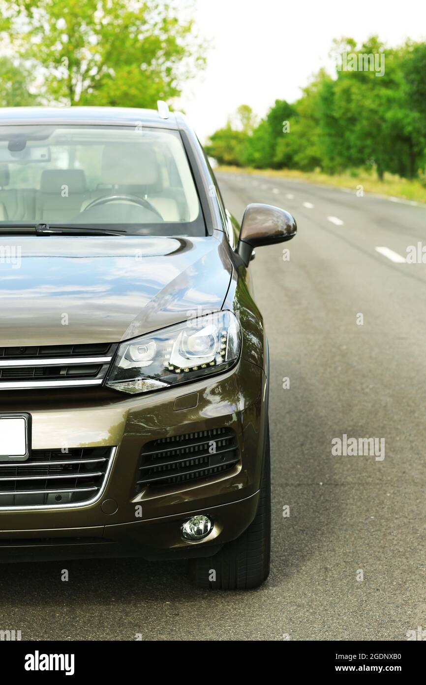 Car on road Stock Photo - Alamy