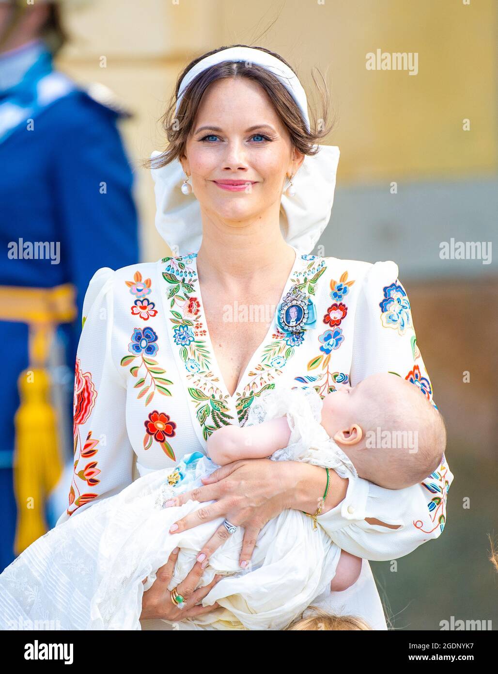 Princess Sofia and Prince Julian of Sweden attending the christening ...
