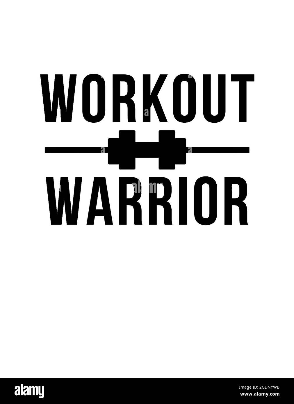 Workout warrior typography tshirt design Stock Photo - Alamy