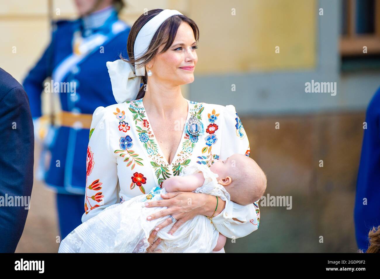Princess Sofia and Prince Julian of Sweden attending the christening ...