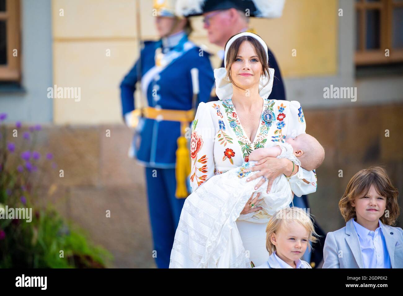Princess Sofia and Prince Julian of Sweden attending the christening ...