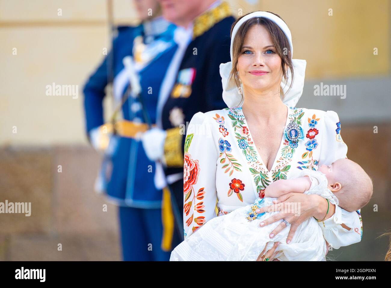 Princess Sofia and Prince Julian of Sweden attending the christening ...