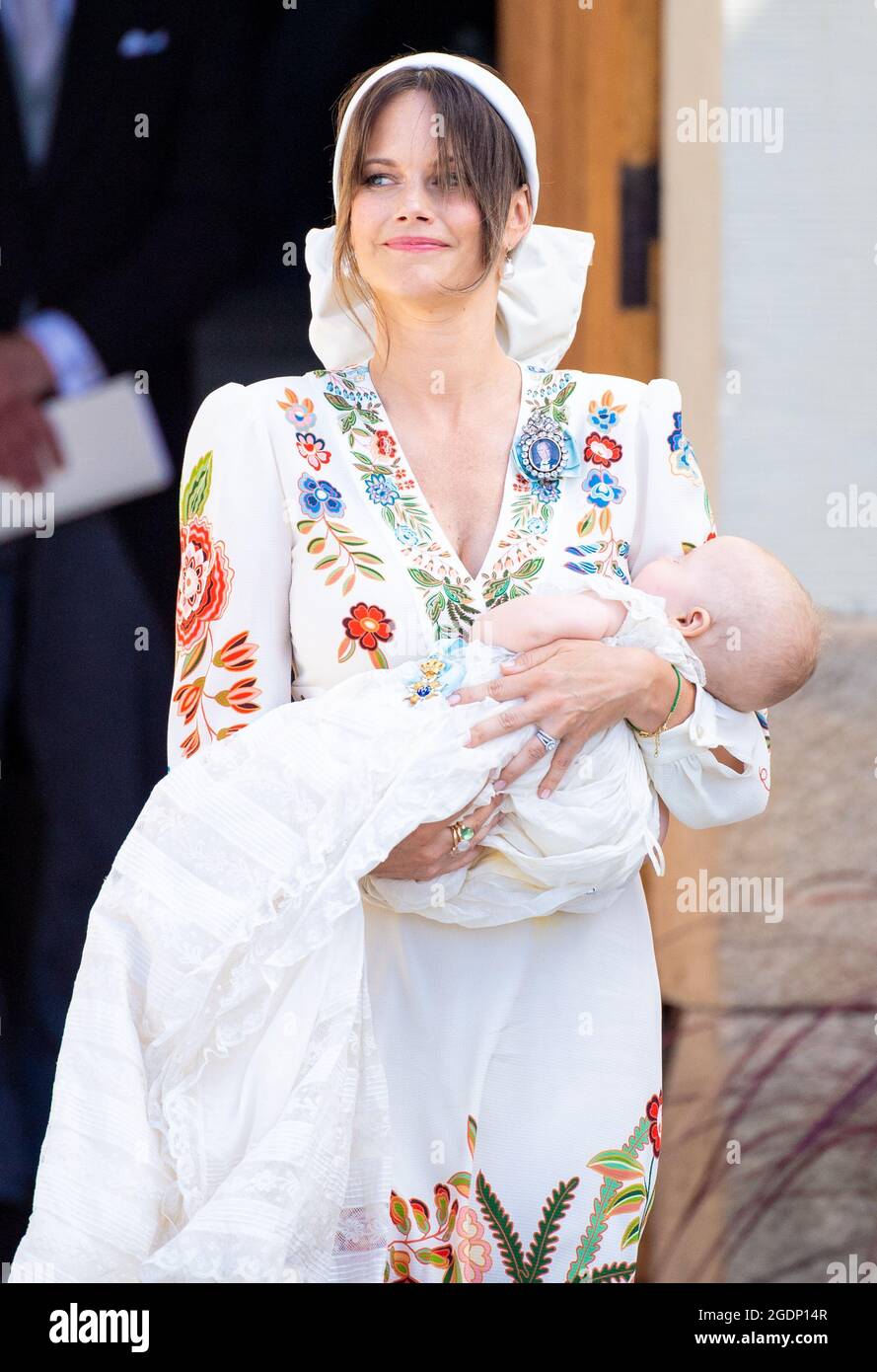 Princess Sofia and Prince Julian of Sweden attending the christening ...