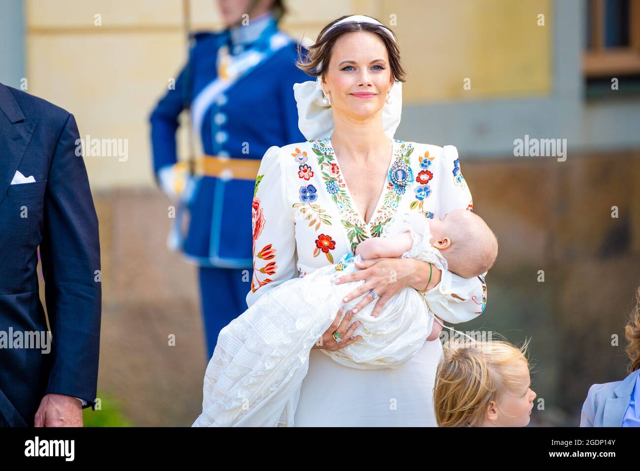 Princess Sofia and Prince Julian of Sweden attending the christening ...