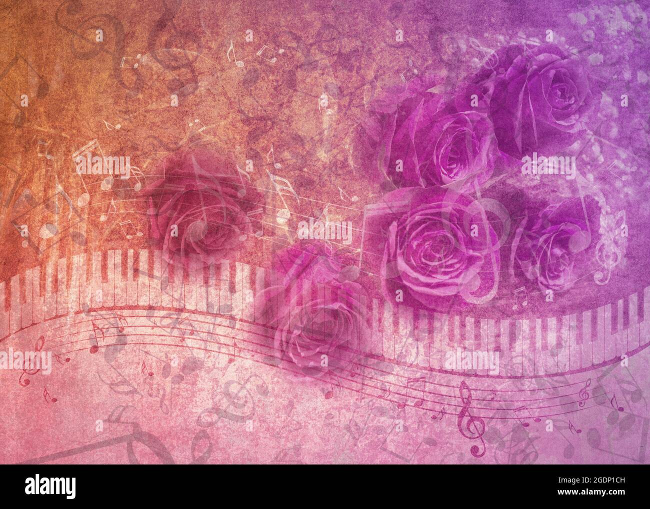 White old beautiful piano bouquet hi-res stock photography and images ...