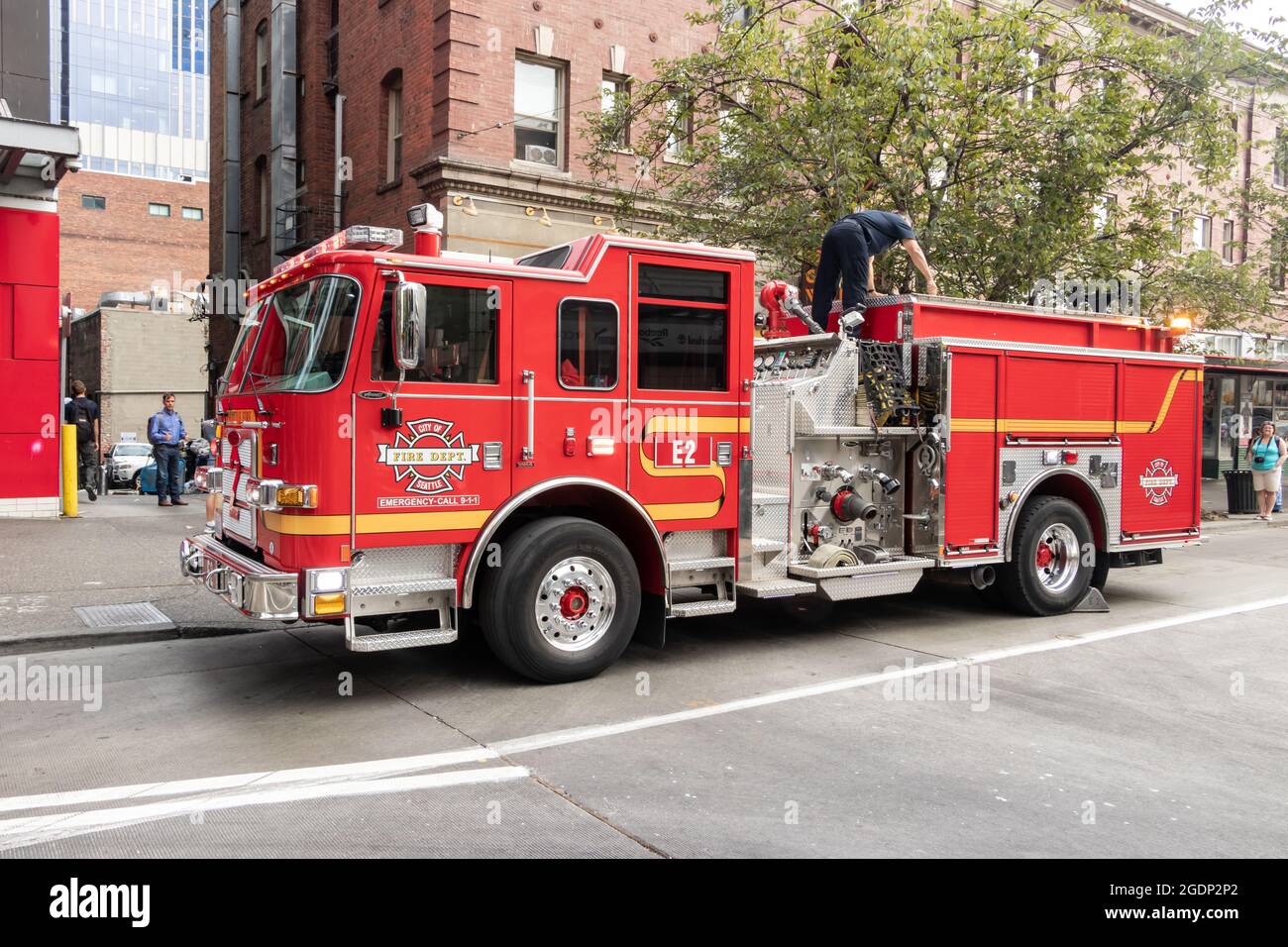 Seattle fire department truck hi-res stock photography and images - Alamy