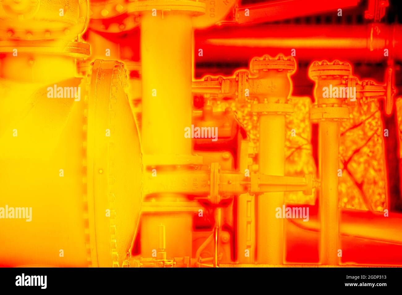 Red hot pipes hi-res stock photography and images - Alamy
