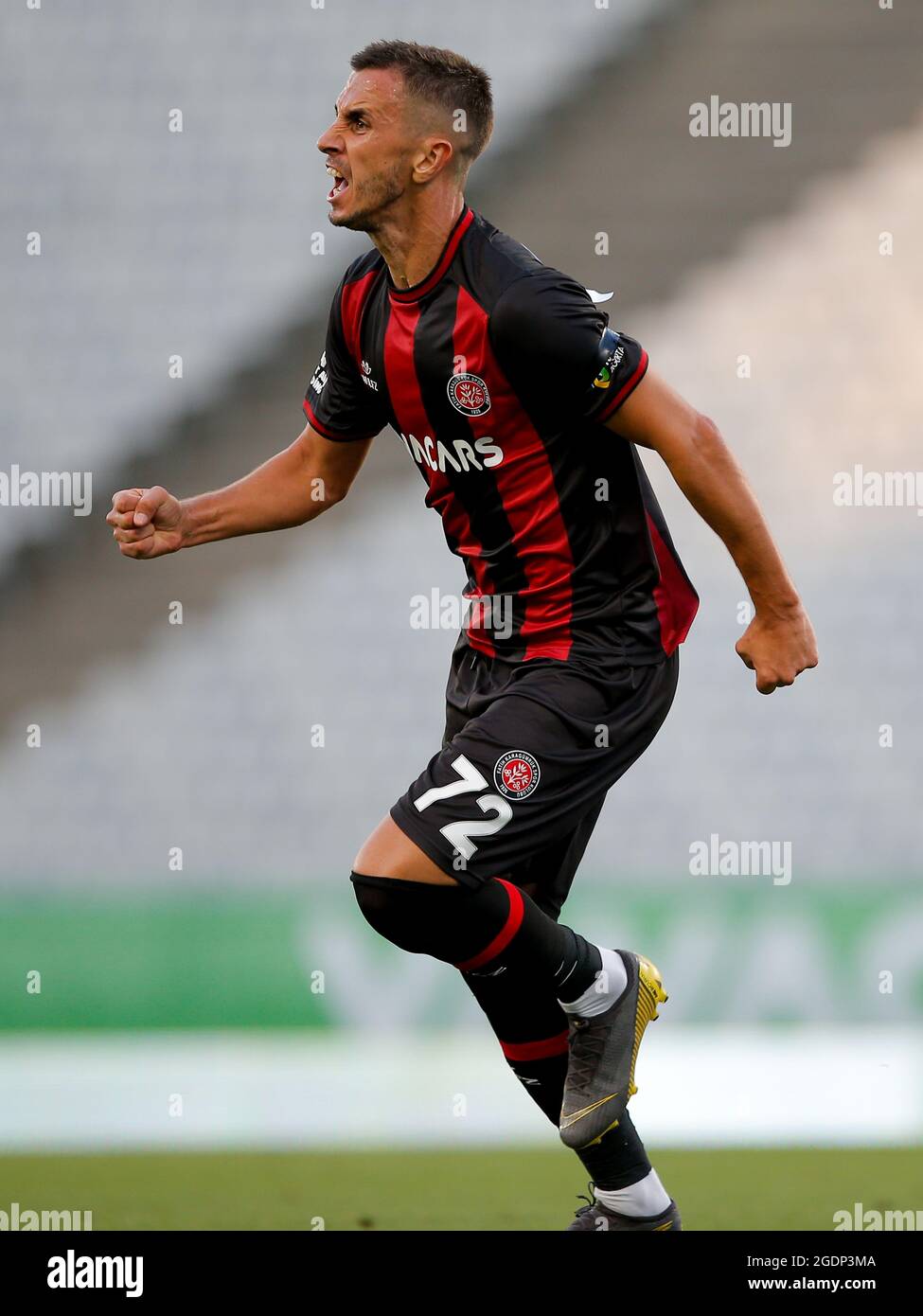 ISTANBOEL, TURKEY - AUGUST 14: Aleksandar Pesic of Karagumruk celebrate ...