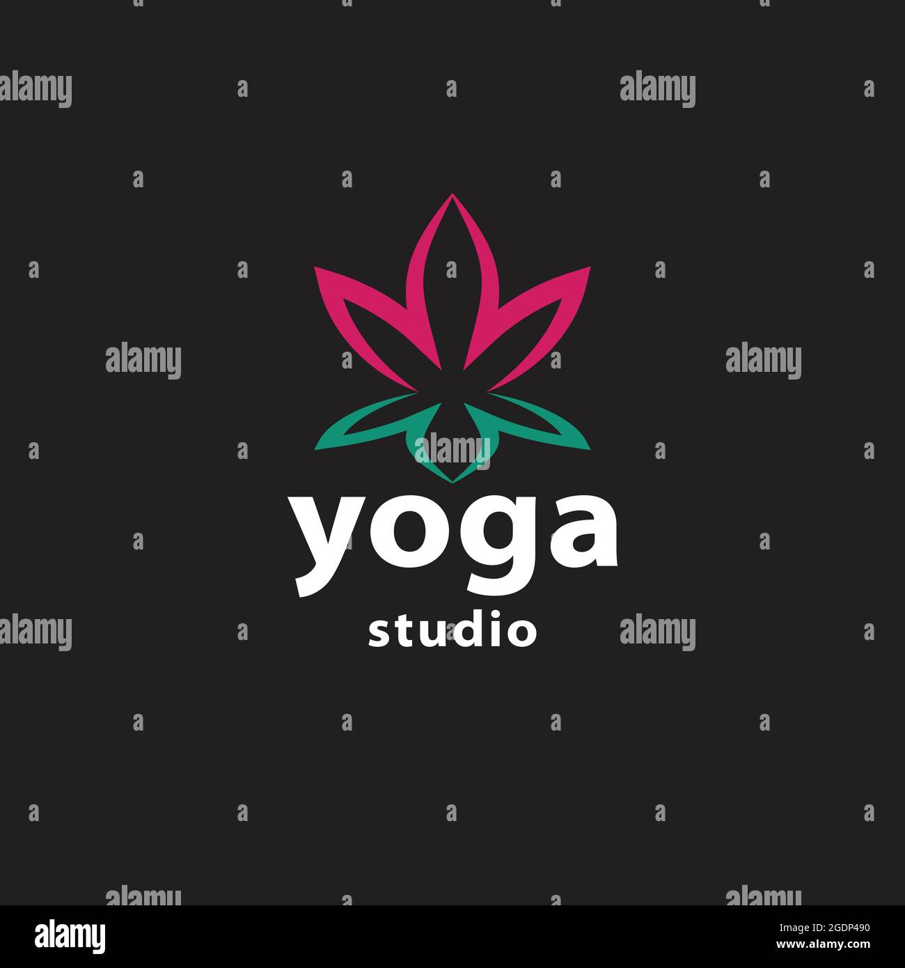 yoga abstract logo vector image Stock Vector Image & Art - Alamy