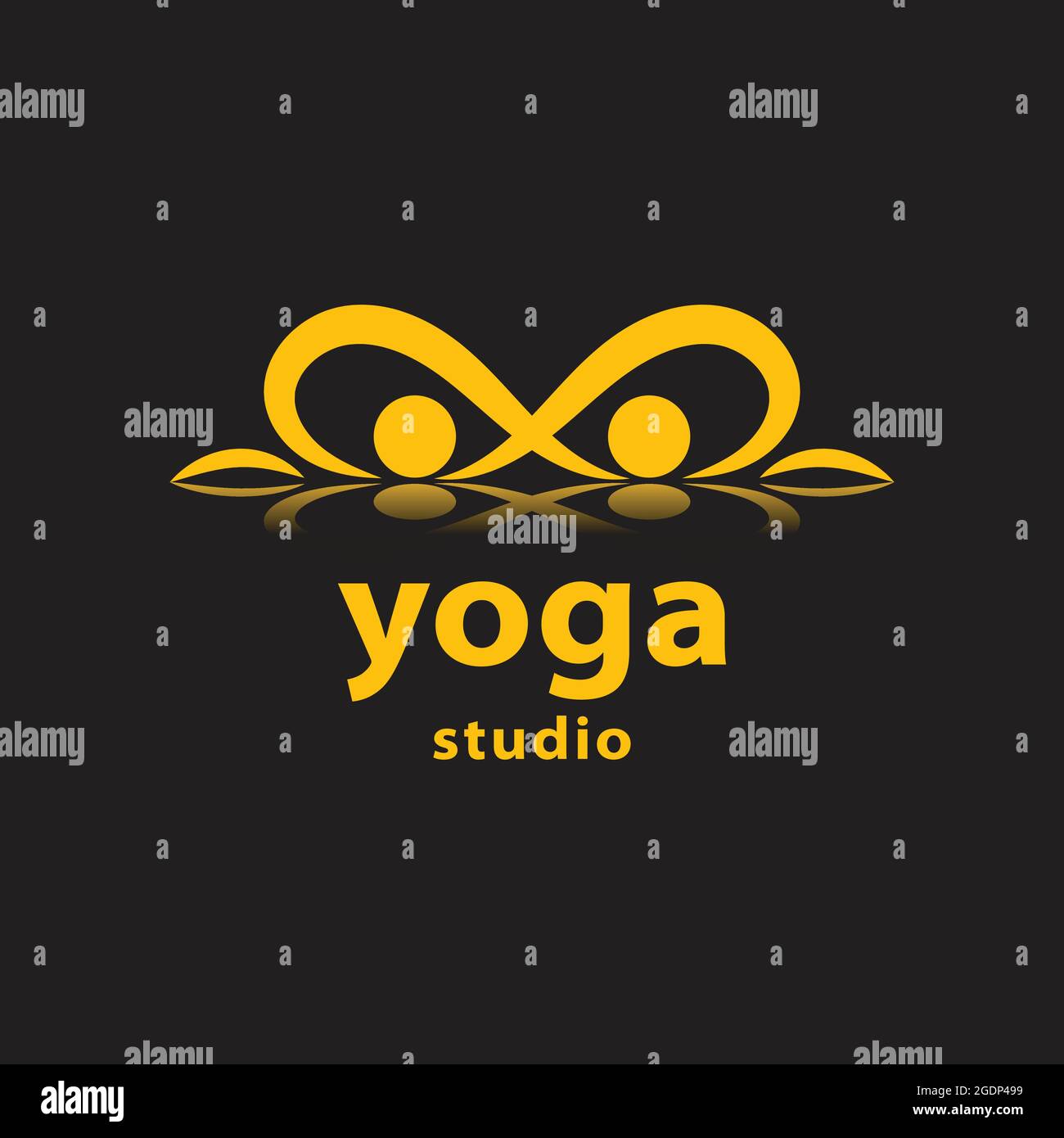 yoga abstract logo vector image Stock Vector Image & Art - Alamy